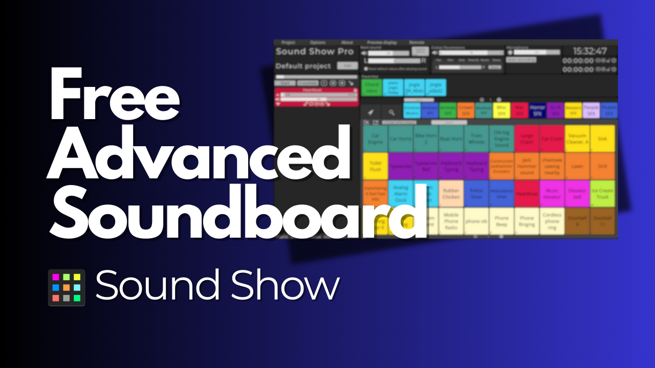 SoundShow – Sound Cue & Theatre Soundboard (Win/Mac/Linux)